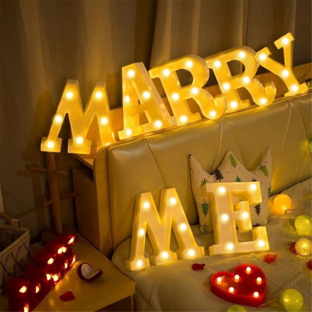 LED ночник буква M — фото 1