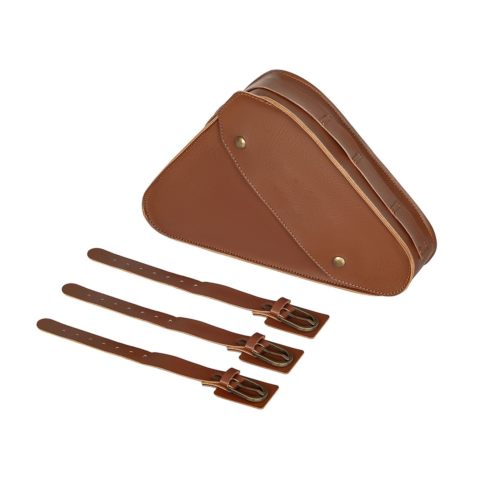 Велосипедные треугольные сумки Bike Beam из ПВХ-кожи, большая вместимость, 5 регулируемых положений, узкий обод для удобства транспортировки, сумка на раму, коричневая, 683