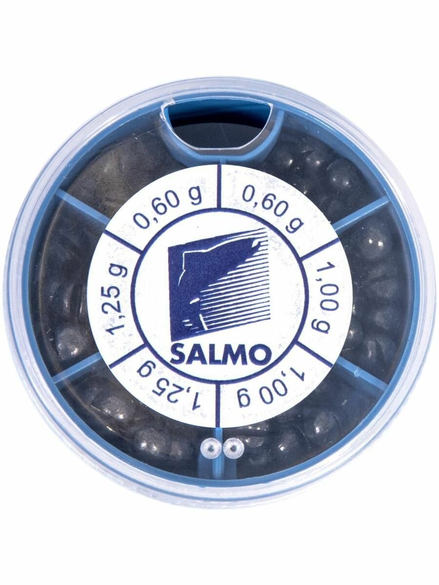 Набор грузил для поплавочной ловли крупная дробь Salmo дробинка 70г, 10 комплектов