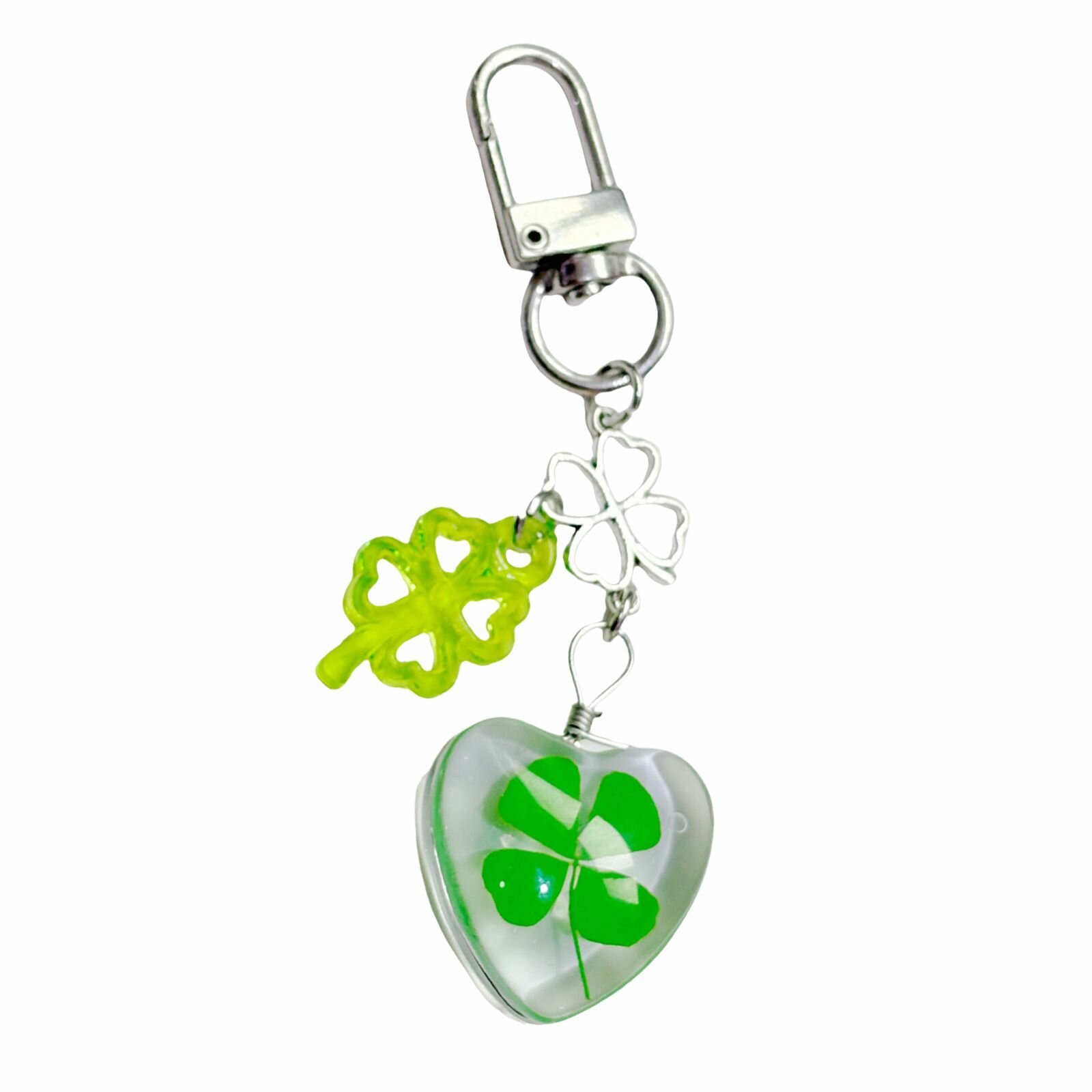 Кулон-брелок Четырехлистный клевер для украшения сумок и ключей