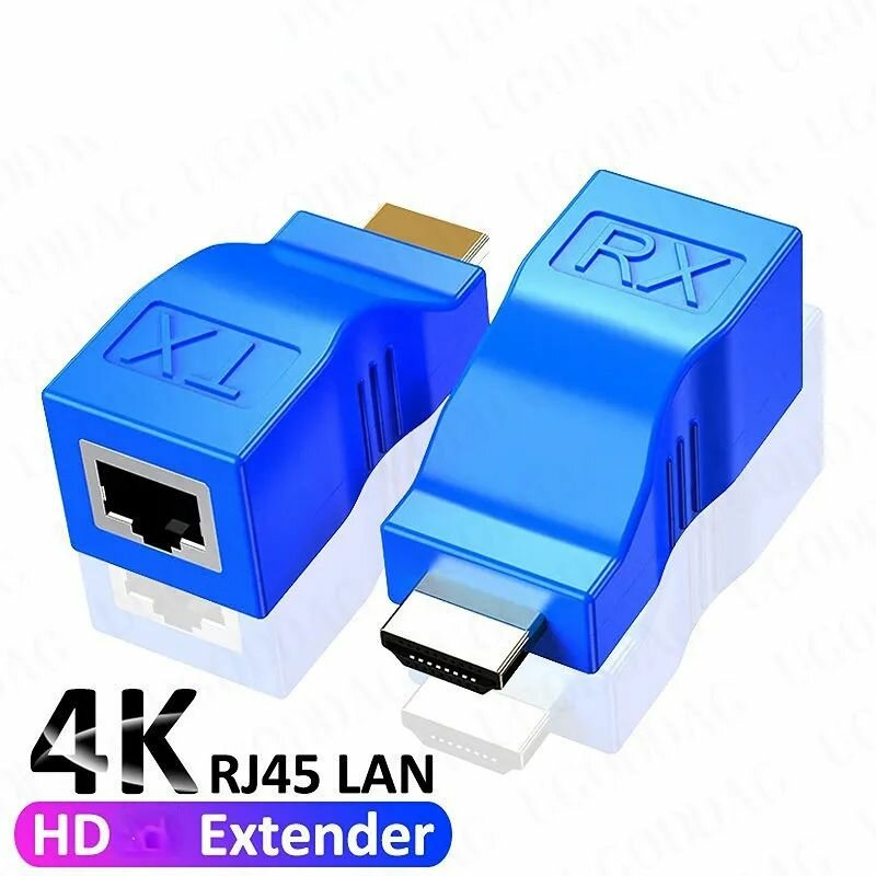 Удлинитель, совместимый с 4K HD HDMI, для сетевого удлинителя RJ45 LAN, кабель Ethernet TX RX Cat5e CAT6 для PS3 HDTV HDPC DVD STB