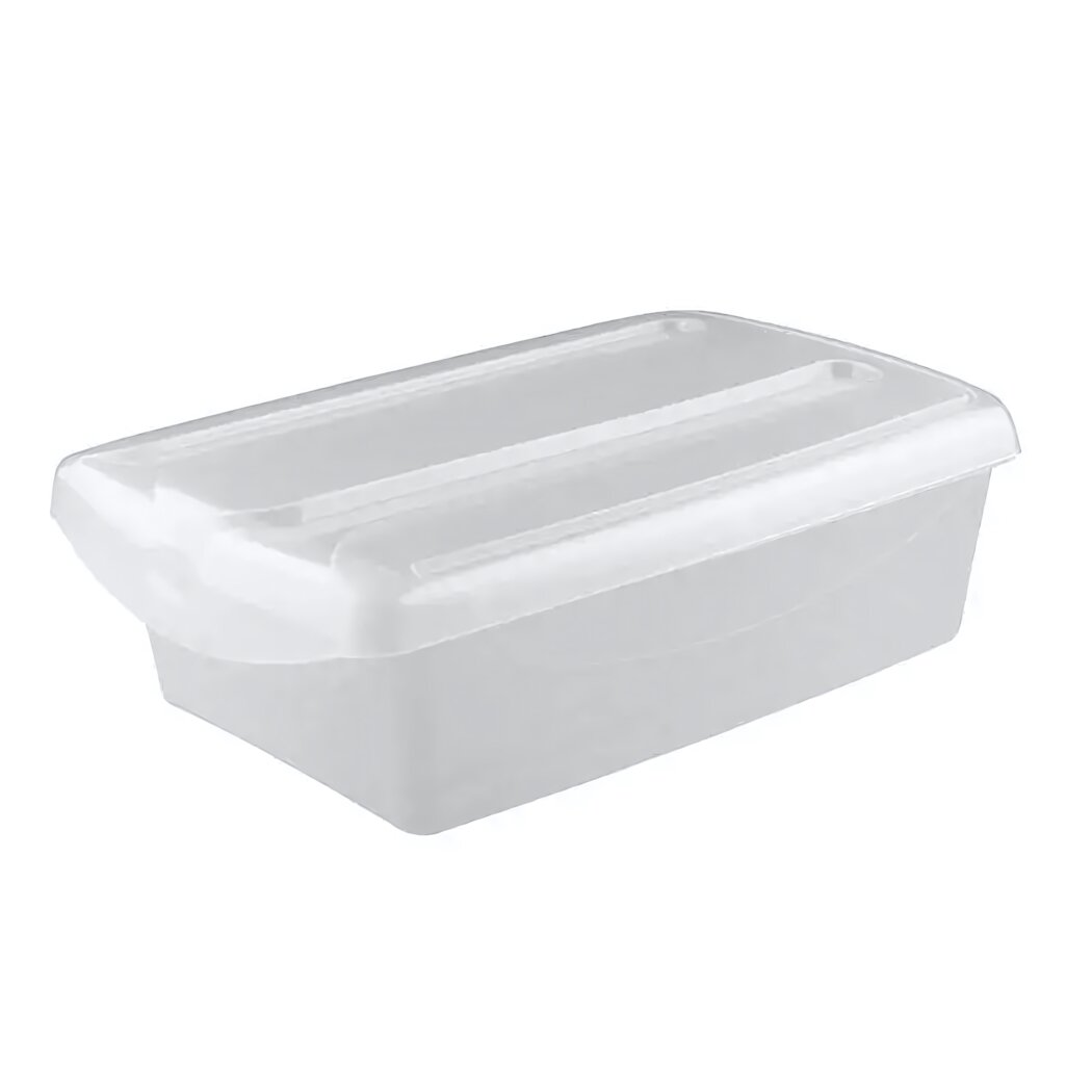 Контейнер пластиковый с откидной крышкой 36х24х13 см, прозрачный, для хранения вещей