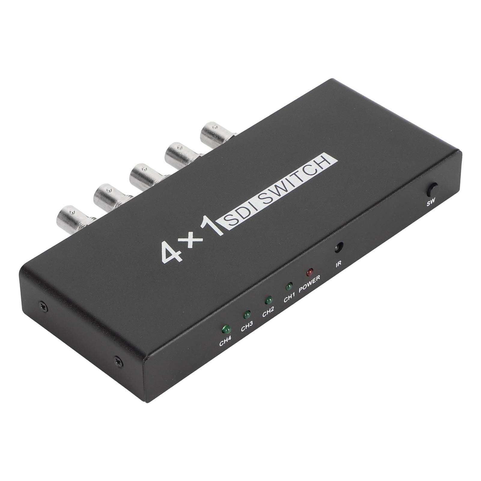 SDI-переключатель 4x1, выход 4 в 1, разрешение 1080P. SDI-переключатель 3G HD SD SDI-переключатель с пультом дистанционного управления для телевизионных станций. Мониторинг безопасности. 100 240 В, вилка стандарта США.