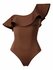 Купальник SOFIA ERHAN Ruffle-neck swimsuit, размер XS, brown