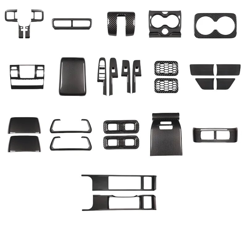 Полный набор внутренних деталей с текстурой из углеродного волокна, пригодных для BYD Leopard 5, центральная панель управления автомобиля, декоративные детали для обновления