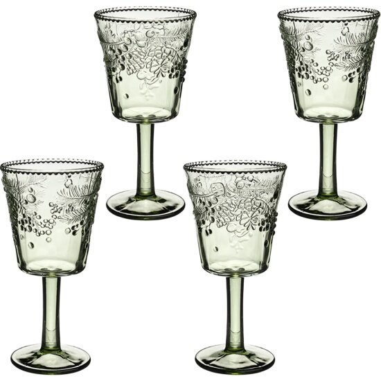 Набор бокалов Lefard "celebration", green, 4 шт,/280 мл.
