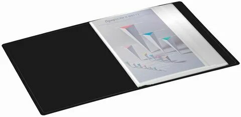 Папка с 60 прозр. вклад. Silwerhof Eco A4 пластик 0.7мм черный