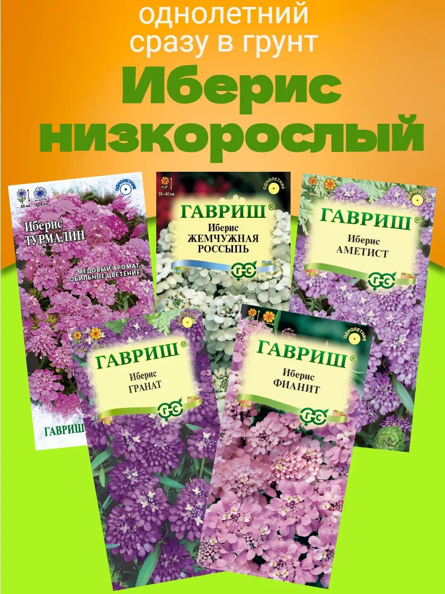 Семена ибериса 5 пакетов
