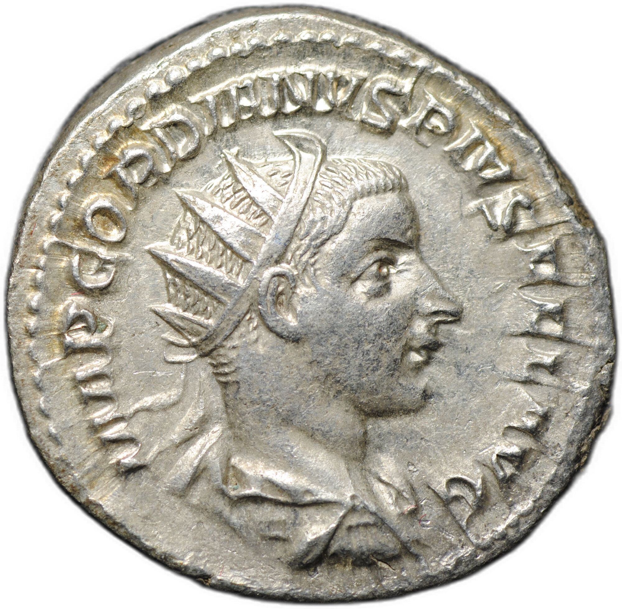 Монета Антониниан 240-243 Гордиан III Сол Римская Империя