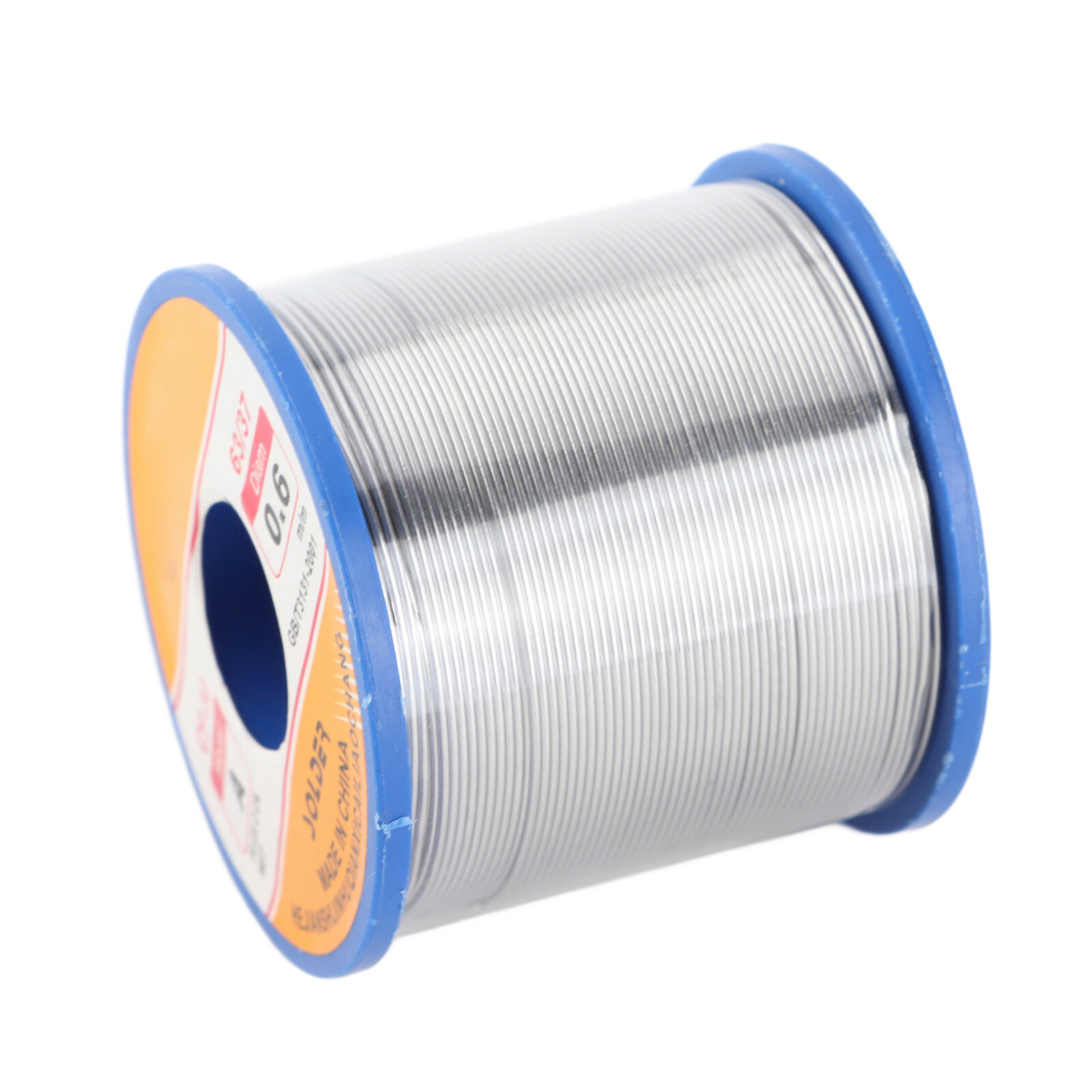 Проволока для пайки 63/37 с флюсом 2% Розиновая сердцевина Проволока для пайки намотка (0.6мм) 400г Размер 55*50мм Температура плавления 210℃ Для электроники Платы устройств