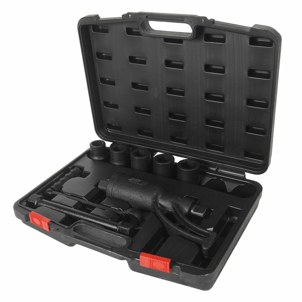 Гайковерт ручной мясорубка с УКМ 1" 1:56 с набором головок 24,27,30,32,33мм, арт JTC5343 JTC