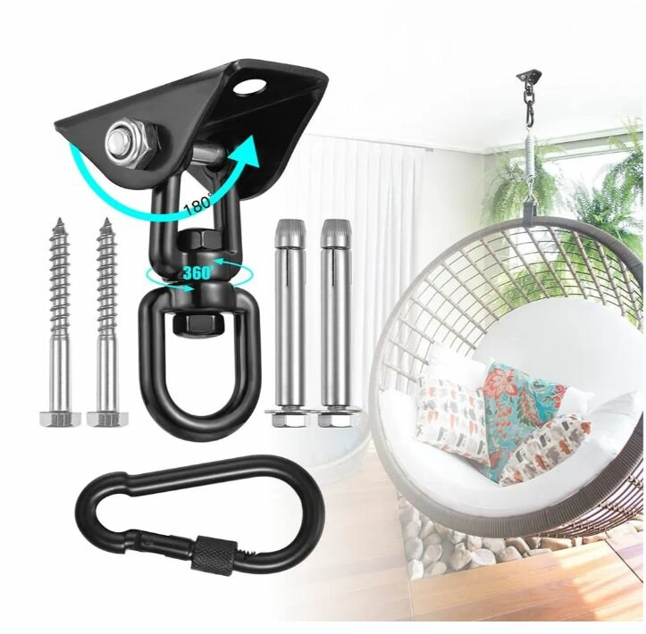 Крепление для качелей, подвесного кресла гамака / Подвес для качелей с вертлюгом