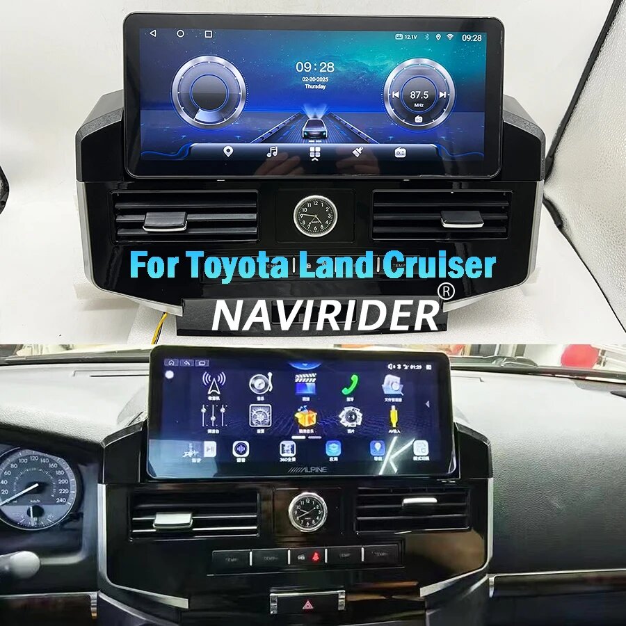 12,3-дюймовый сенсорный экран Android, автомобильное радио для Toyota Land Cruiser 200 LC200 2008-2015, стерео видеоплеер Carplay DSP GPS HU 8GB RAM 128GB ROM