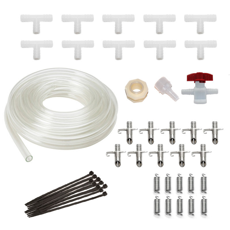 Поилка для грызунов. Комплект "Кролик 10". Автоматическая система поения для кроликов нутрий шиншилл и др. грызунов. Регулируемое нажатие