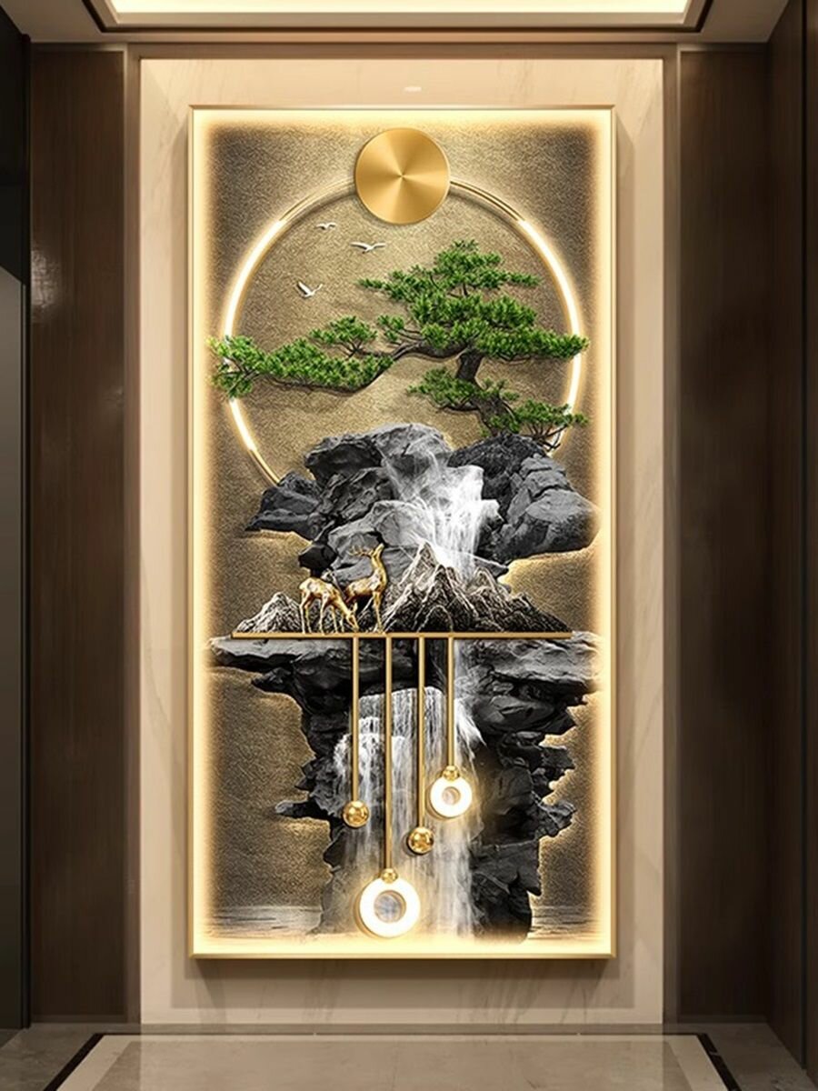 Декоративная 3D-картина с подсветкой, 3D-рельефное настенное панно С дистанционным управлением, Настенные скульптуры, для гостиной, прихожей и коридора, Блок питания