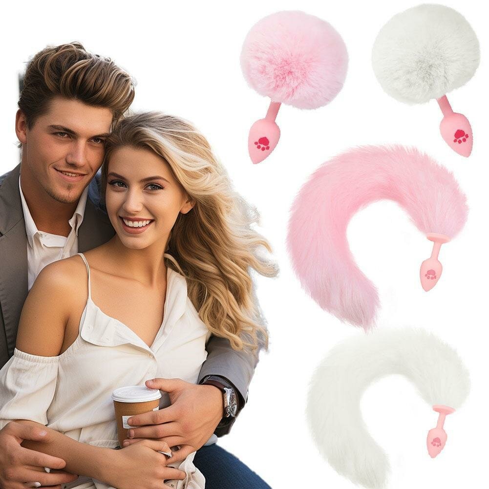 Силиконовая кошачья хвостовая анальная пробка игрушки