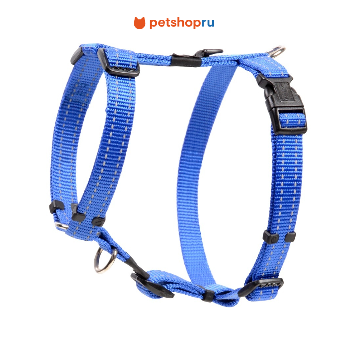 Rogz шлейка "Utility", р-р XL (60-100см), ш: 2,5 см, синий