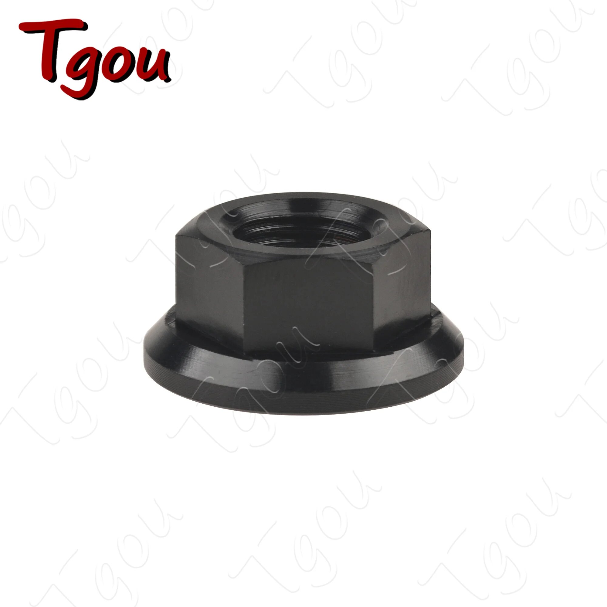 Титановые фланцевые гайки Tgou M5/M6/M8/M10/M12/M14/M16 M10 Pitch1.25, Black