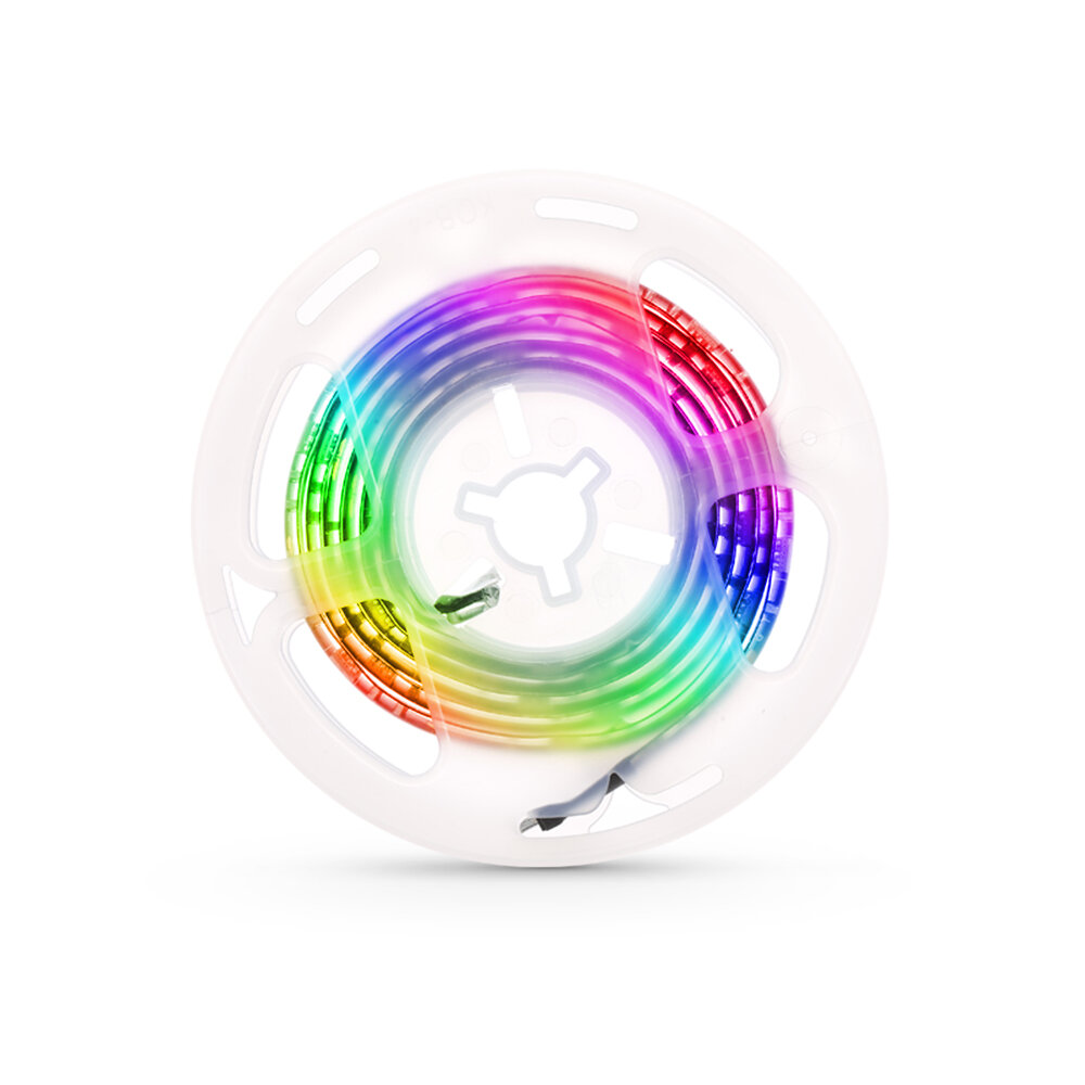 LED лента для компьютера RGB гибкая диодная лампа 5V подключение USB подсветка для стола монитора телевизора контроллер 3 кнопки длина 2M
