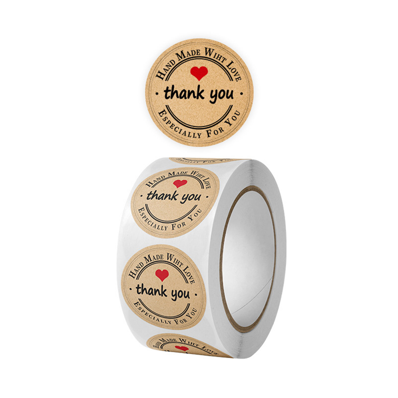 1 дюймовая наклейка "Спасибо" Декоративная наклейка 500 листов/рулон для поздравительных открыток Подарочные пакеты Упаковка Букеты цветов Бизнес Дни рождения Свадьбы