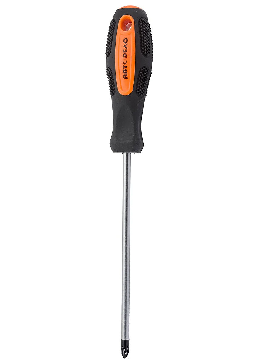 Отвертка крестовая АвтоDело PH2x150мм на держателе 30665