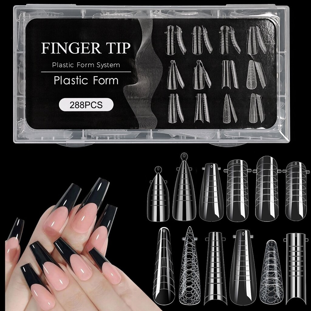 Двойные Формы Для Наращивания Ногтей Полностью Покрывают Кончик Накладного Ногтя для Полигелей для Наращивания Ногтей
