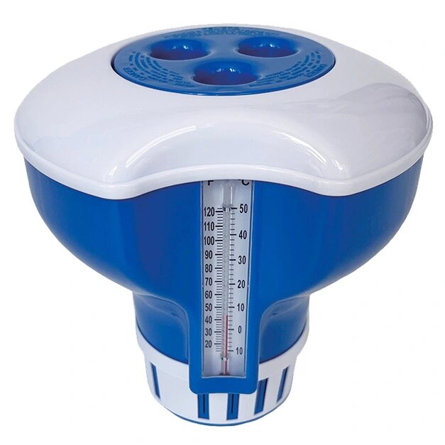 Дозатор-поплавок (с термометром) для хлор-таблеток 200 гр, цена - за 1 шт