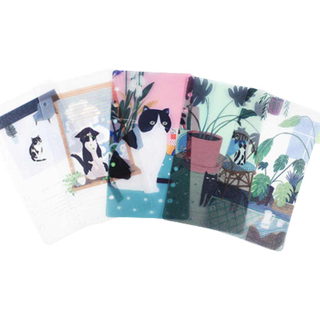 Разделитель для папок A5 / A6 Вкладка для индексов файлов Разделитель для индексов с 6 отверстиями Разделитель для отрывных листов