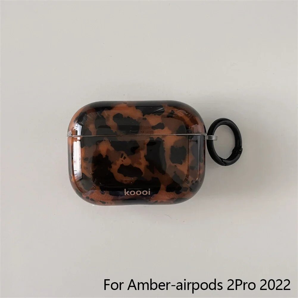 Чехол для AirPods Pro 2 2022, темный черепаховый