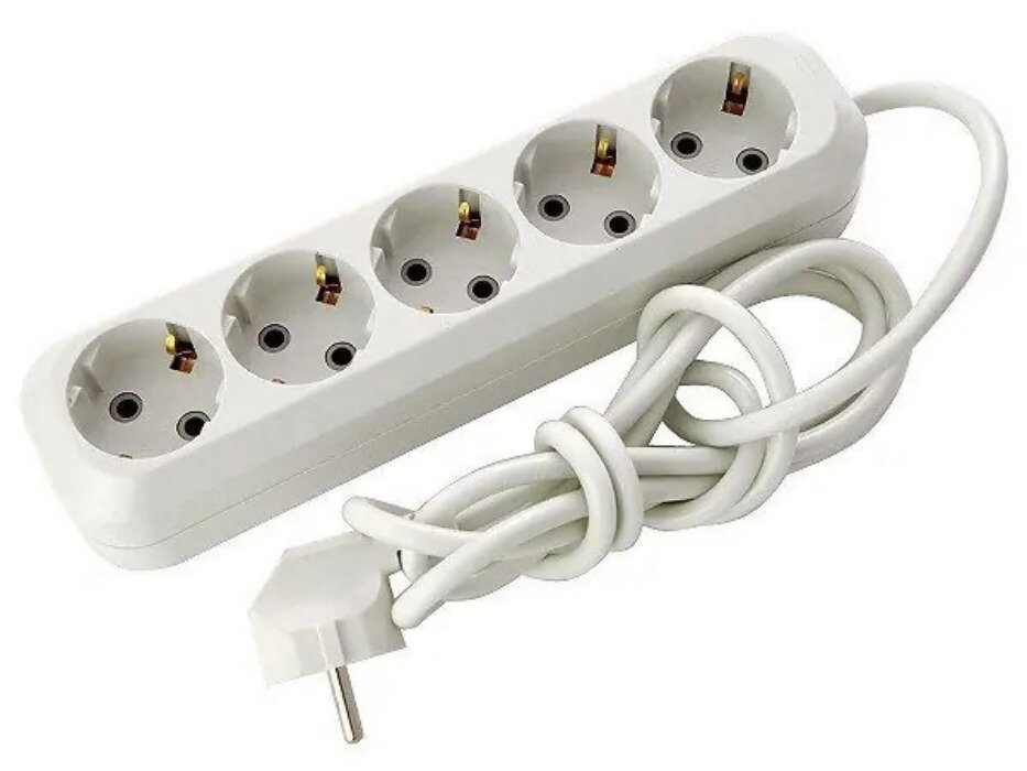Удлинитель SVITTEX SV-016-5 5 м. для компьютера с пятиместной розеткой и заземляющим контактом