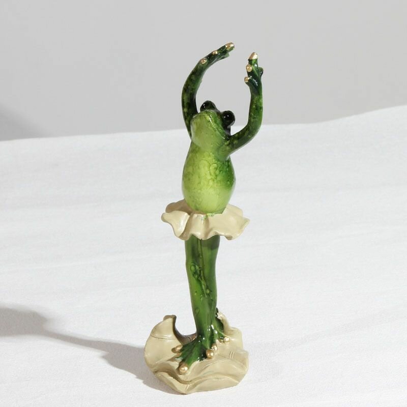 Стеклянная лягушка для йоги: декор для телевизора и бара, смоляная статуэтка в подарок выпускникам (ручная работа, 15 см)
