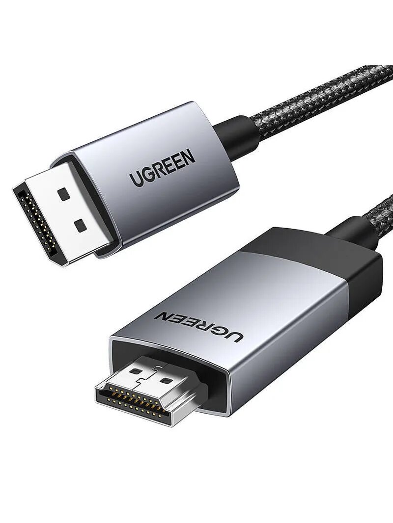 Кабель UGREEN DP119 15773_ DP to HDMI 4K, 1м, черно-серебристый