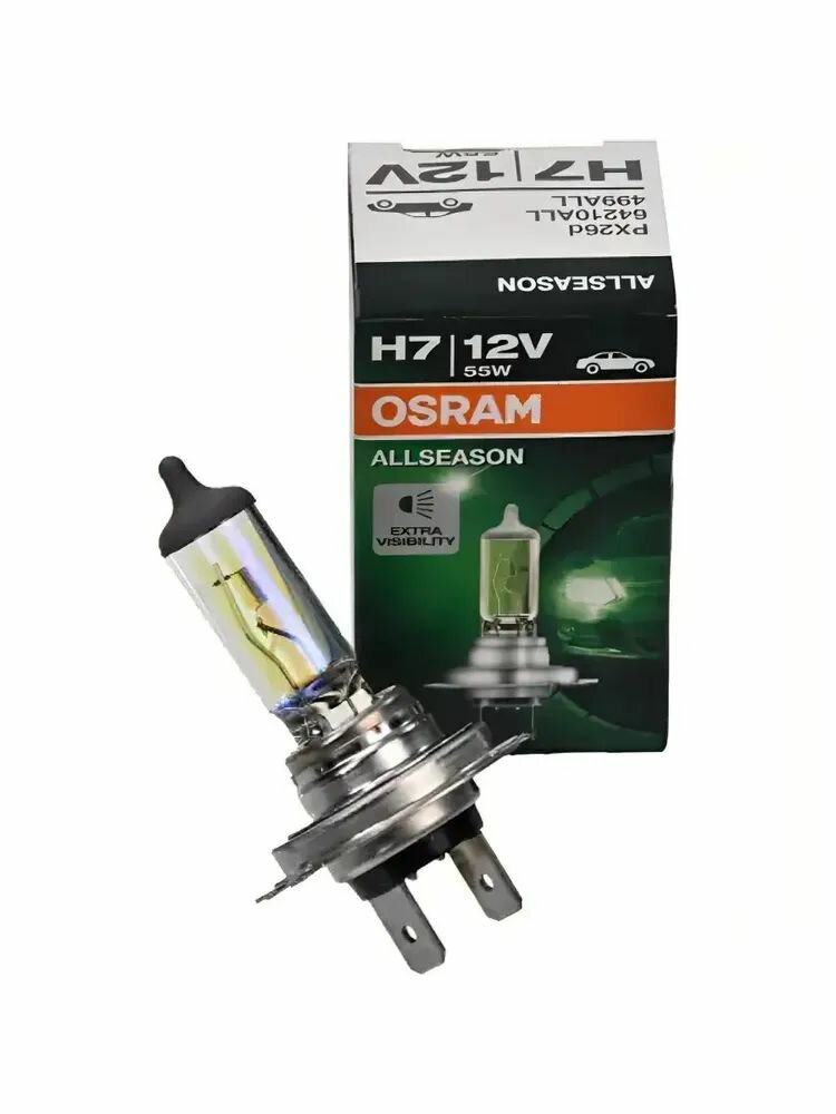 Лампа OSRAM (H7) 12V 55W PX26d +30% 4050300483153 / Галогенная Лампа Осрам Н7
