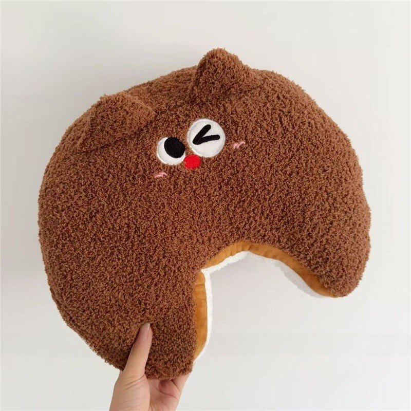 Fun snack pattern plush for car seat travel comfort with soft cover mousse cat 40cm