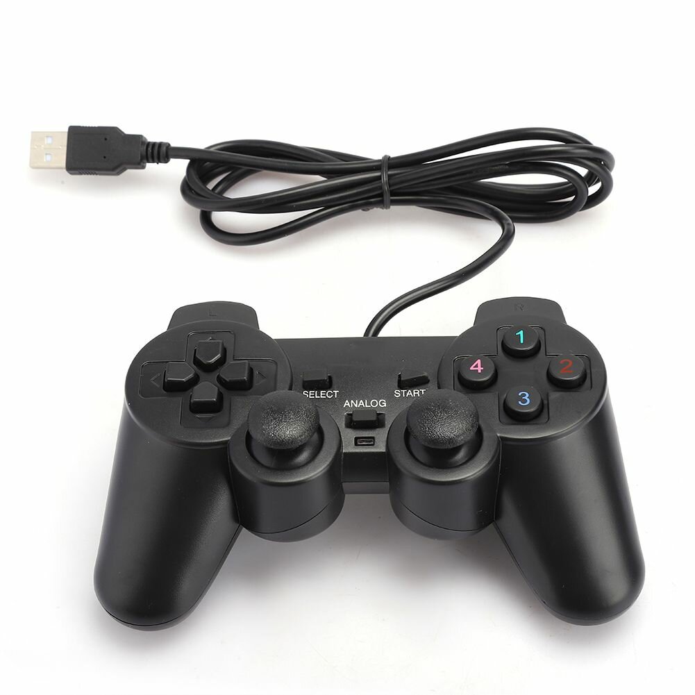 Проводной USB-геймпад для ПК (черный)
