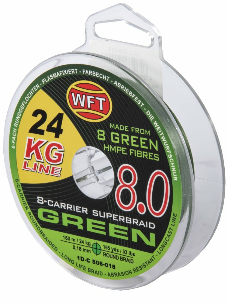 Шнур плетёный WFT KG x8 Green 150/018