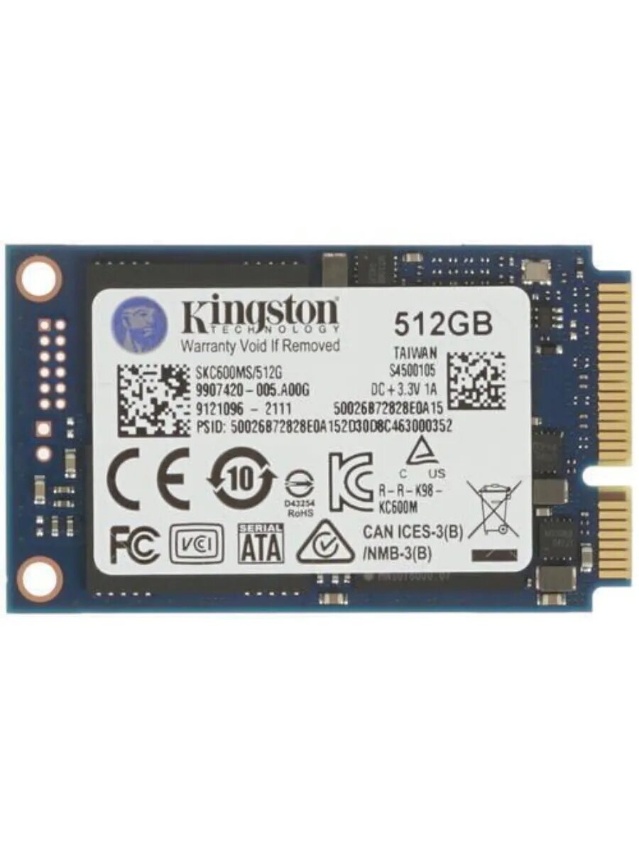 512 ГБ mSATA mSATA накопитель KC600 SKC600MS/512G - mSATA