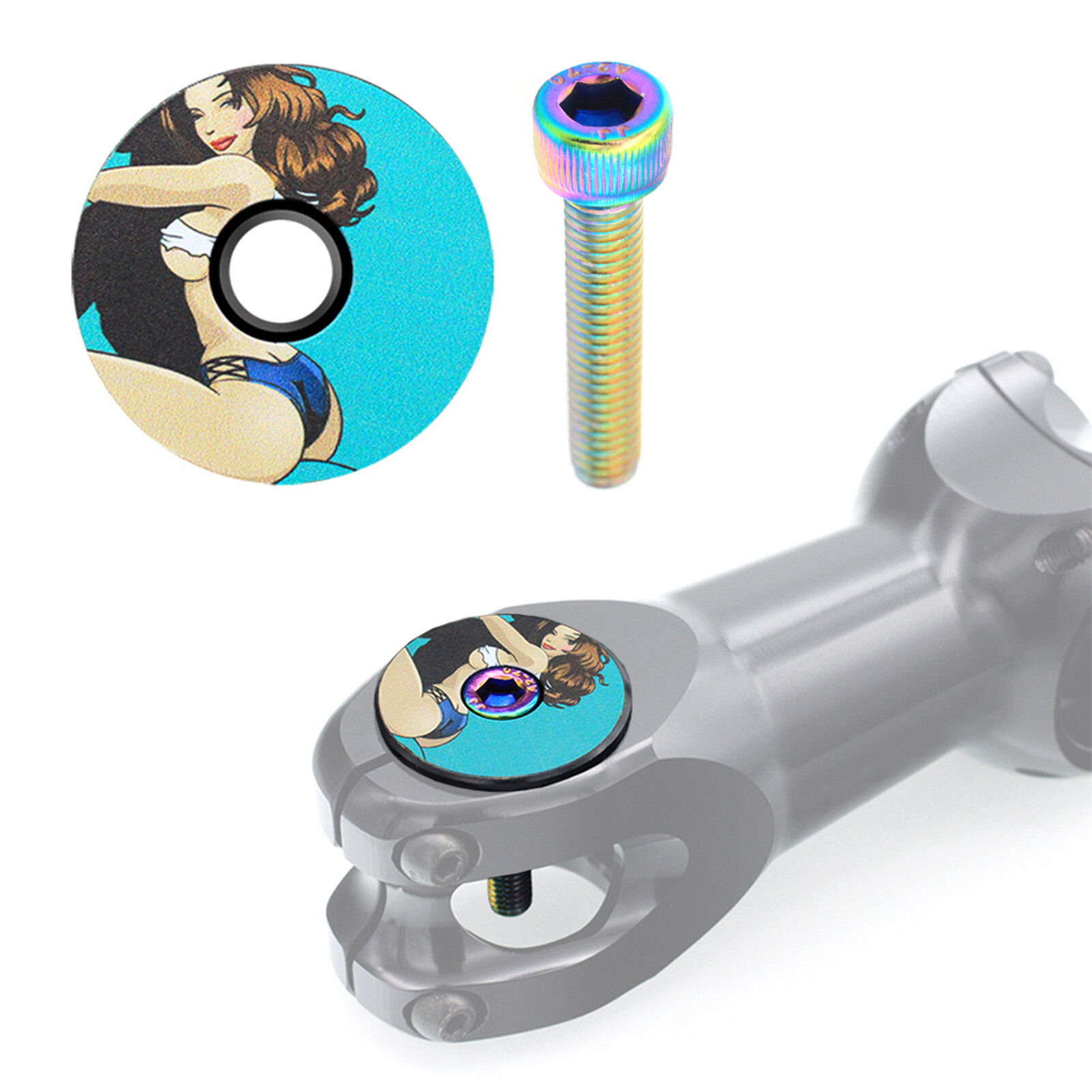 Легкая крышка рулевой колонки для горного шоссейного велосипеда 28,6 мм с болтом из нержавеющей стали