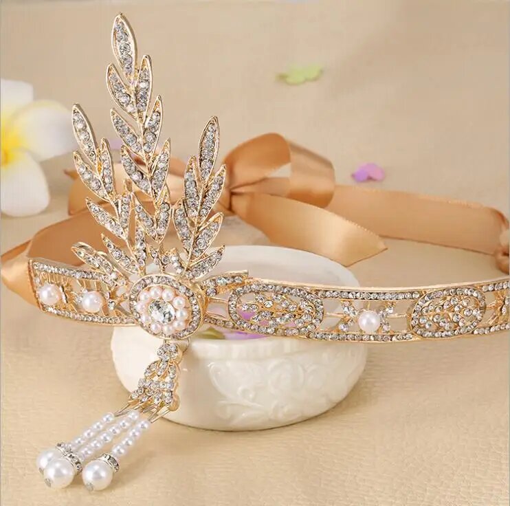 Золотая тиара H047 Gold Tiara для волос