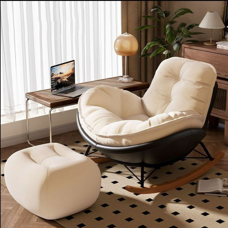 Кресло-качалка искусственная замша, ткань, 70,5x100,5х60,4 см