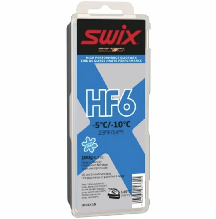 Парафин SWIX HF6 Blue -6/-12 180 гр,