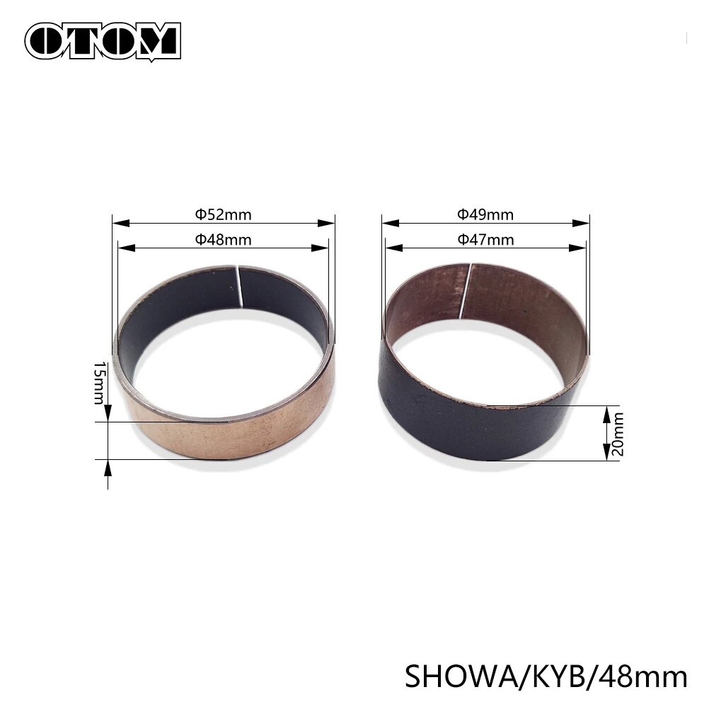 Аксессуары для мотоциклов втулка вилки 41 мм 43 мм 47 мм 48 мм 49 мм наружные направляющие вверх вниз Передняя амортизирующая подвеска запасные части, Коричневый