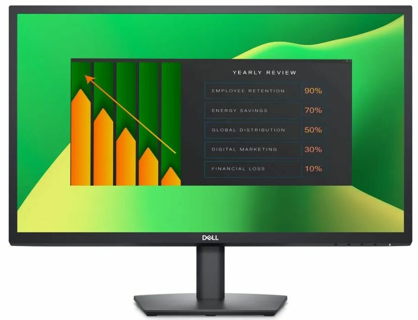 23,8" Монитор DELL E2423H (E2423H) черный - 1920x1080@60Гц, VA, 5 мс, 3000:1, 250 Кд/м, 178/178, Display Port, VGA (D-SUB),