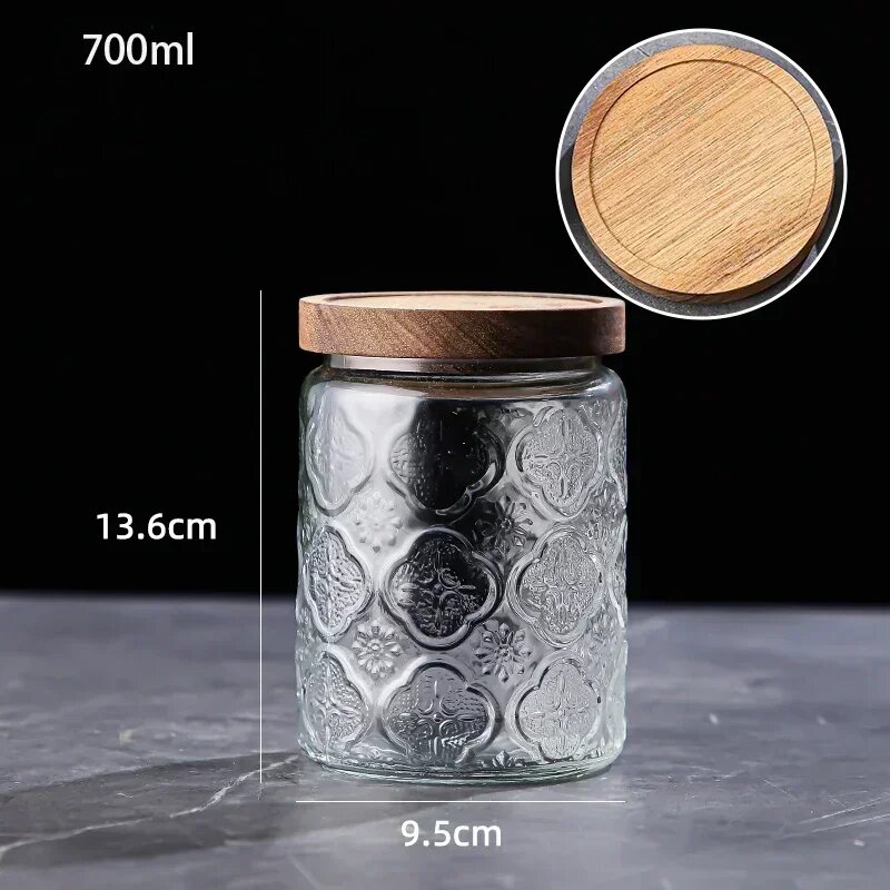 Стеклянные банки для хранения, C-700ml