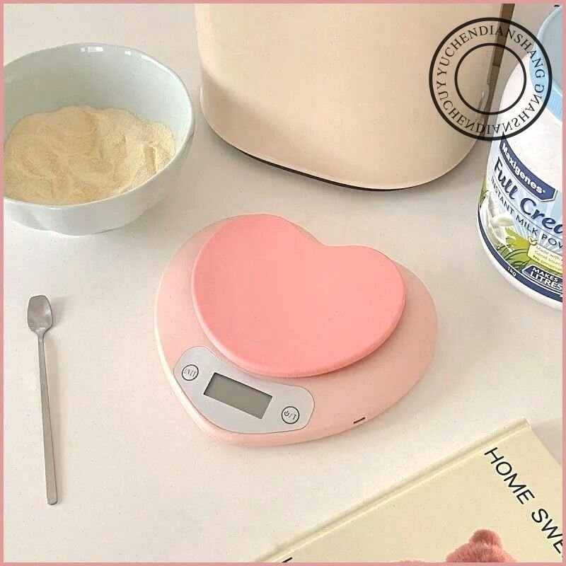 Электронные весы "Kitchen Scale", пластик, розовые, 1000 серий, съёмная платформа, точность 1 г