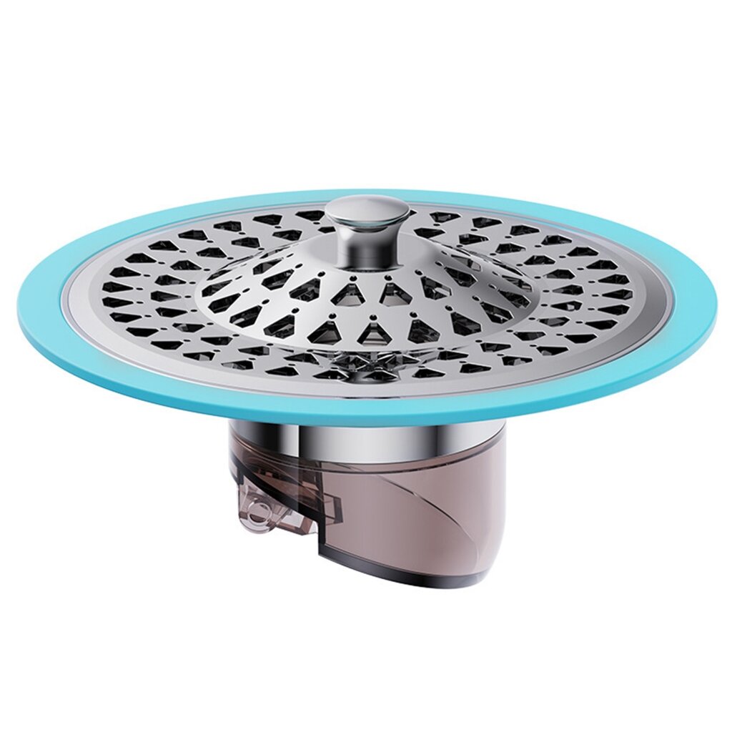 Сетчатый Фильтр Для Слива Душа, Улавливатель Волос, Сливная Крышка Для Ванной Комнаты Из Нержавеющей Стали, Герметичное Уплотнение Для Защиты От Запаха, Стандартная Посадка