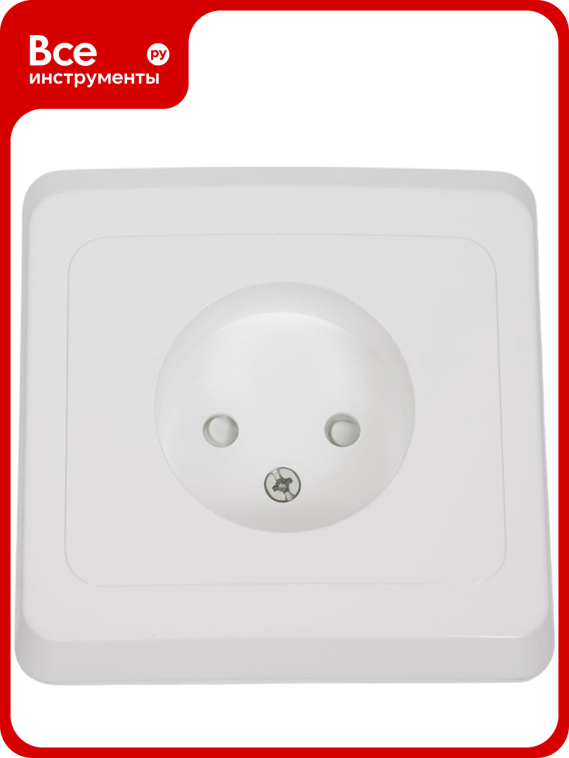 Розетка Systeme Electric 1-м СП Этюд 16А IP20 защитные шторки, без заземления, белая PC16-002B, для применения в сетях