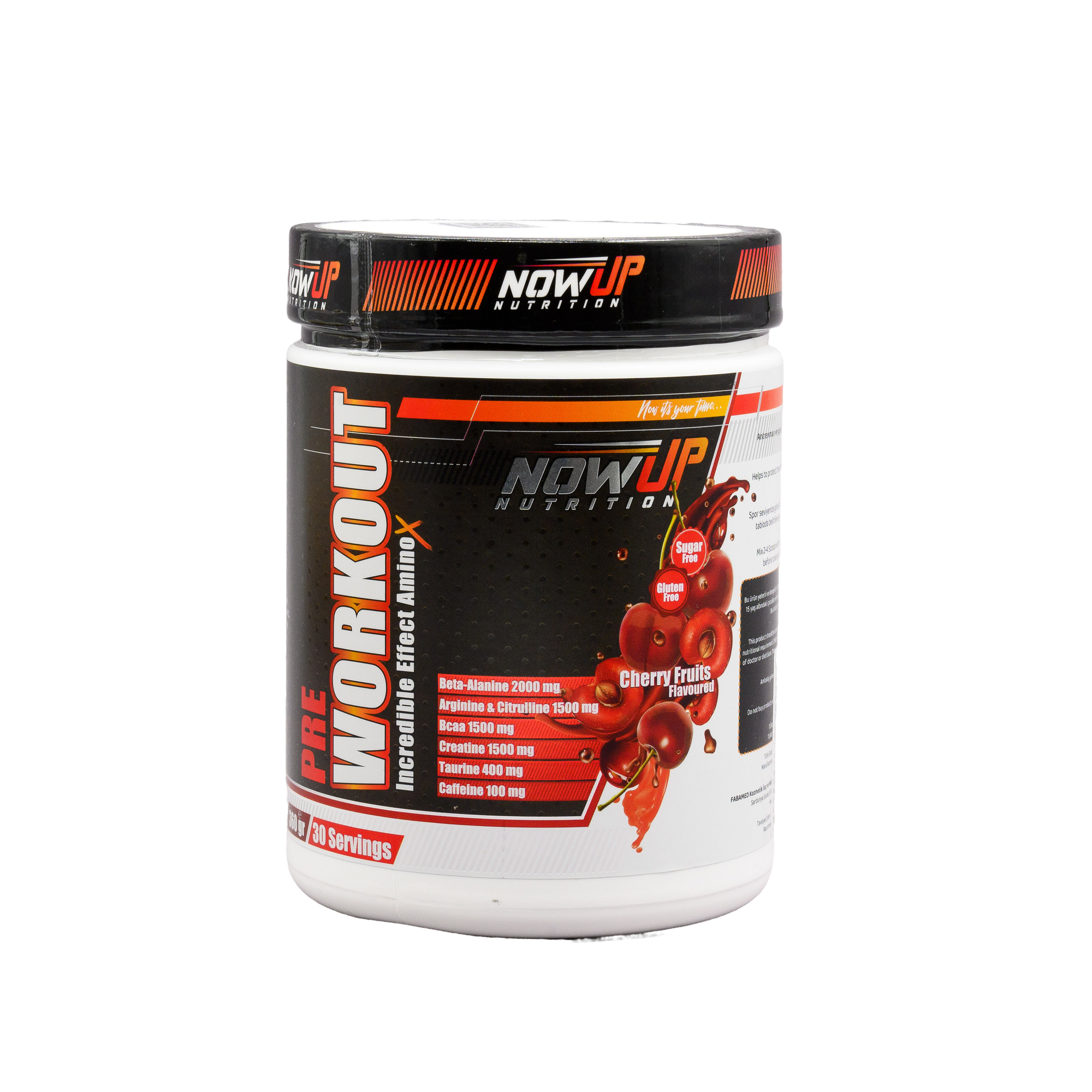 NOWUP PRE-WORKOUT 360 гр Вишня. Предтренировочный комплекс