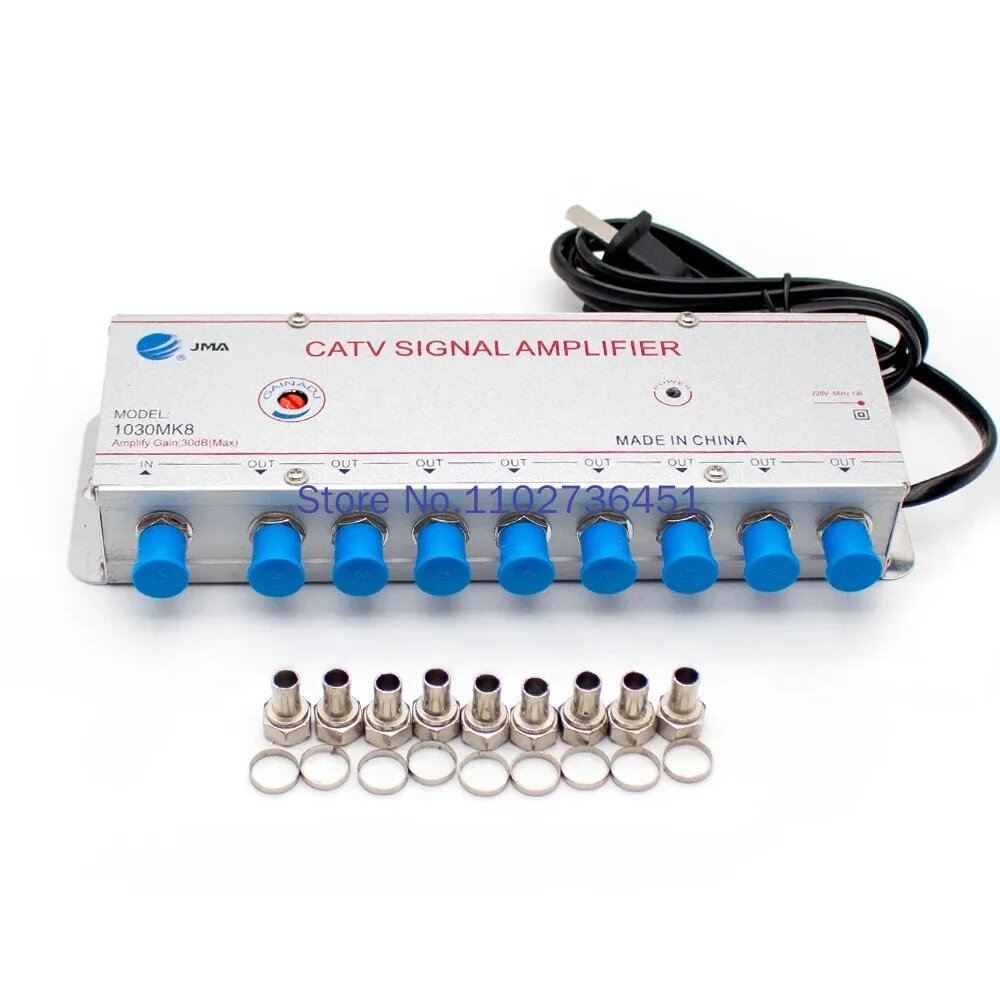 1 в 8 выходов кабельный ТВ-усилитель сигнала аналоговый цифровой кабельный усилитель ТВ-сигнала 30 дБ AC220V