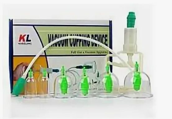 Набор вакуумных банок для массажа и хиджамы. Аппарат ABC банки с насосом